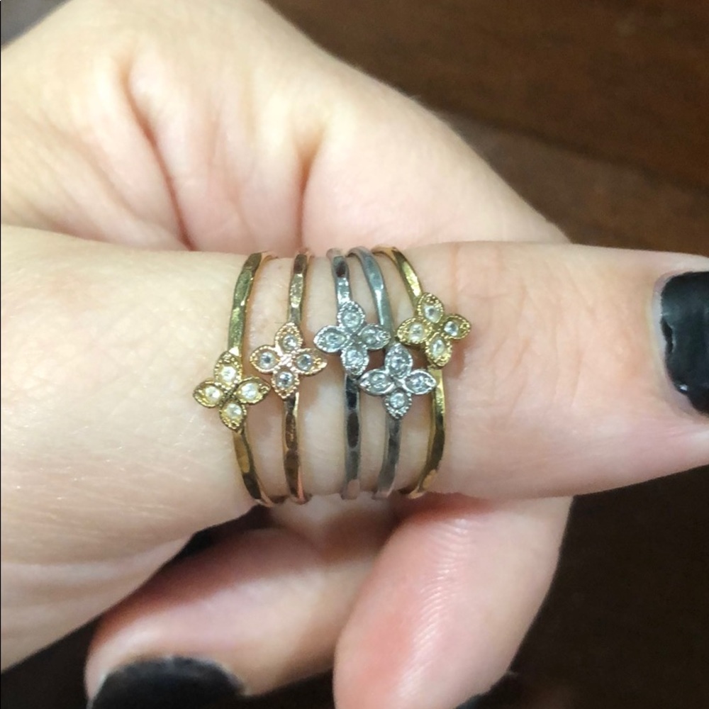 Stella And Dot Stacking Rings Super Cute - Gem